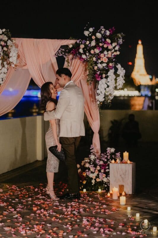 Riverside Marriage Proposal in Bangkok Thailand Oil & Day