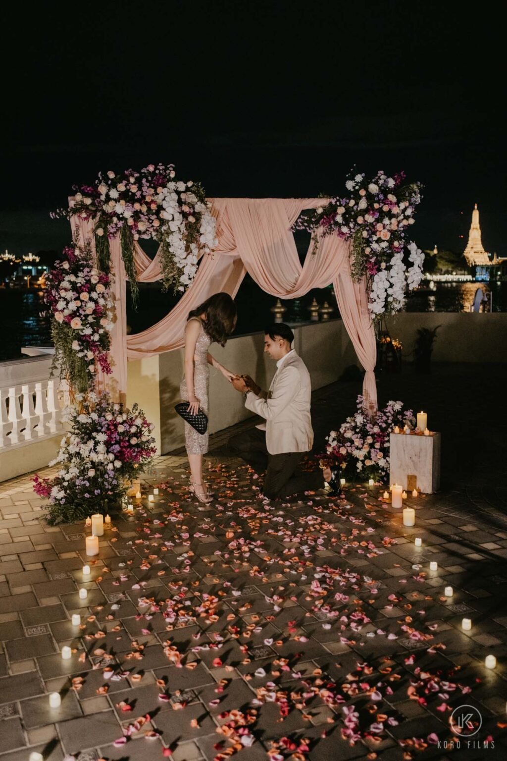 Riverside Marriage Proposal in Bangkok Thailand Oil & Day