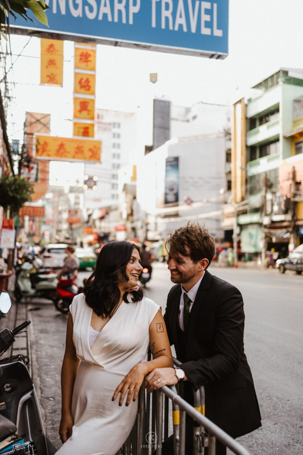 Street Pre Wedding Photoshoot at Chaina Town in Bangkok