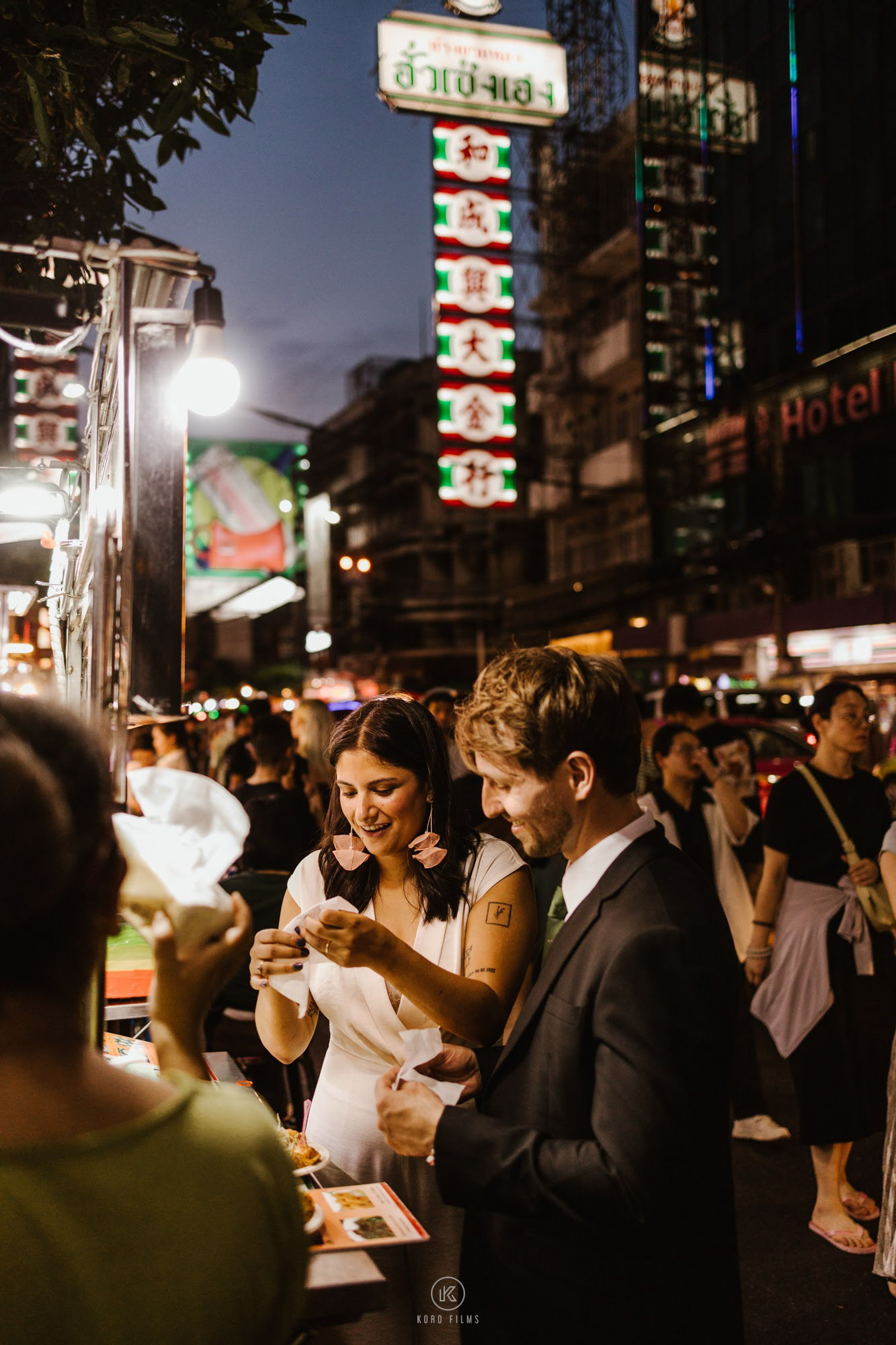 Street Pre Wedding Photoshoot at Chaina Town in Bangkok