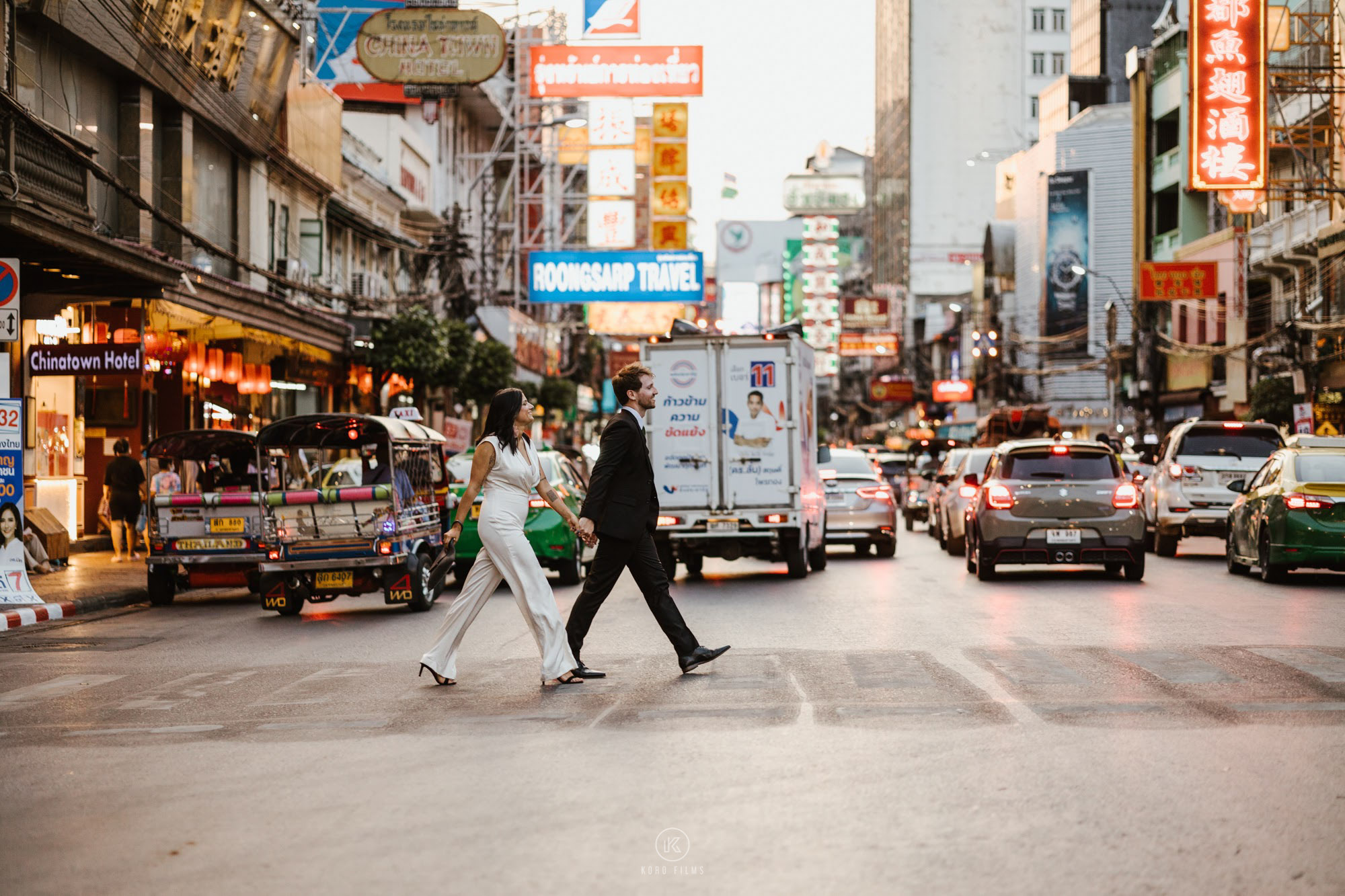 Street Pre Wedding Photoshoot at Chaina Town in Bangkok