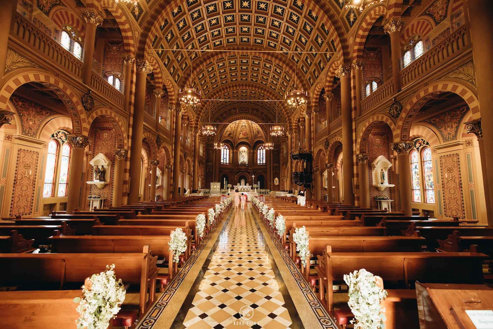 Catholic Church Wedding Ball & Jar at Assumption Cathedral